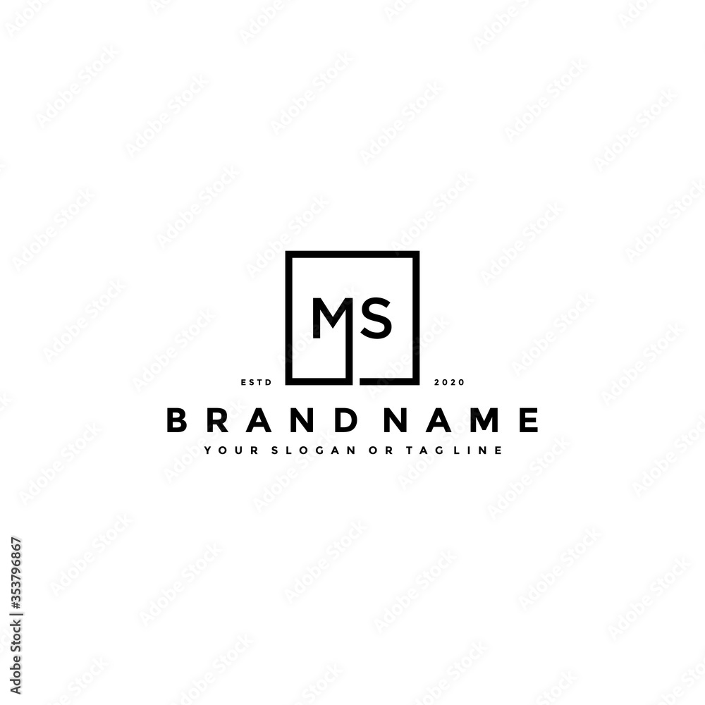 letter MS logo design vector Stock Vector | Adobe Stock