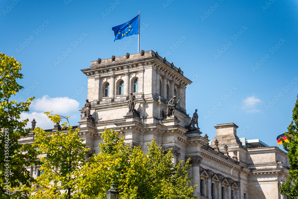 Building of the Reichstag, a historic edifice in Berlin, Germany ...