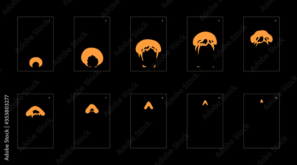 Dust explosion effect. Explosion Animation effect. Animation Sprite ...