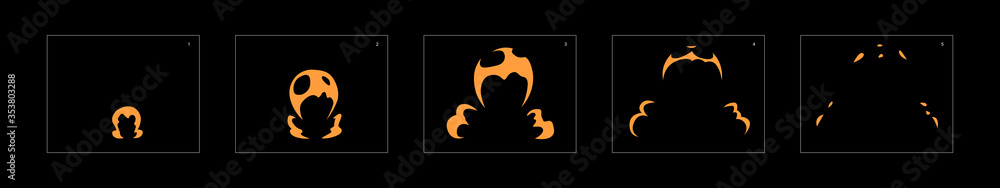 Dust explosion effect. Explosion Animation effect. Animation Sprite ...