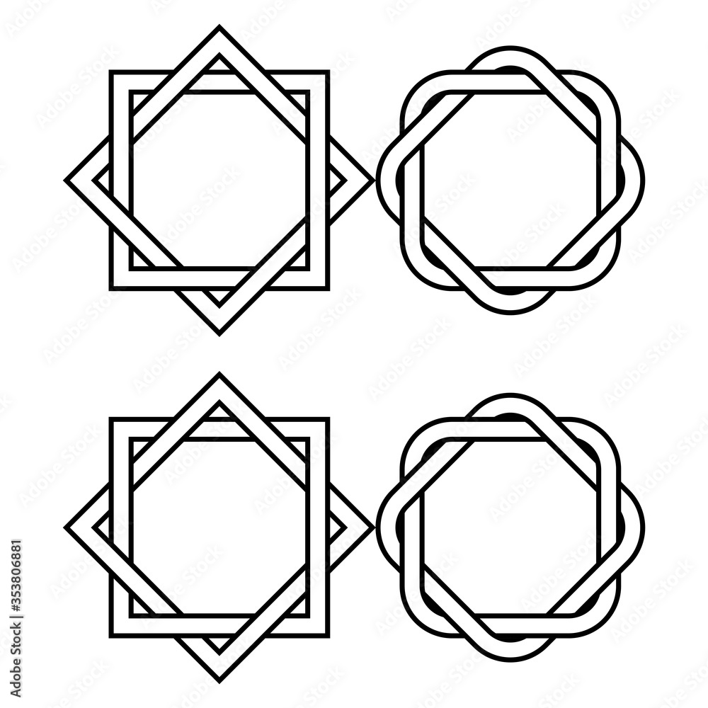 Vetor de cultural symbol of buddhism endless knot, vector buddhist ...