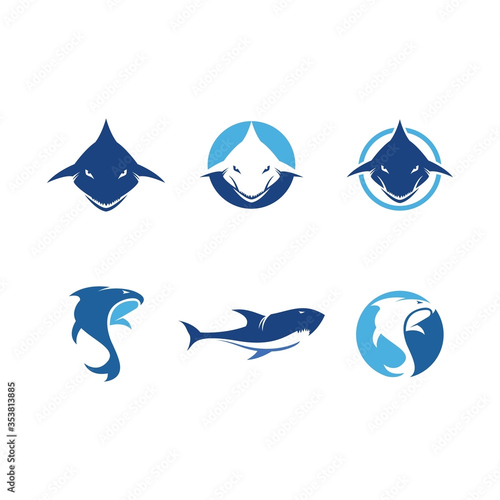 Shark Logo Stock Vector | Adobe Stock
