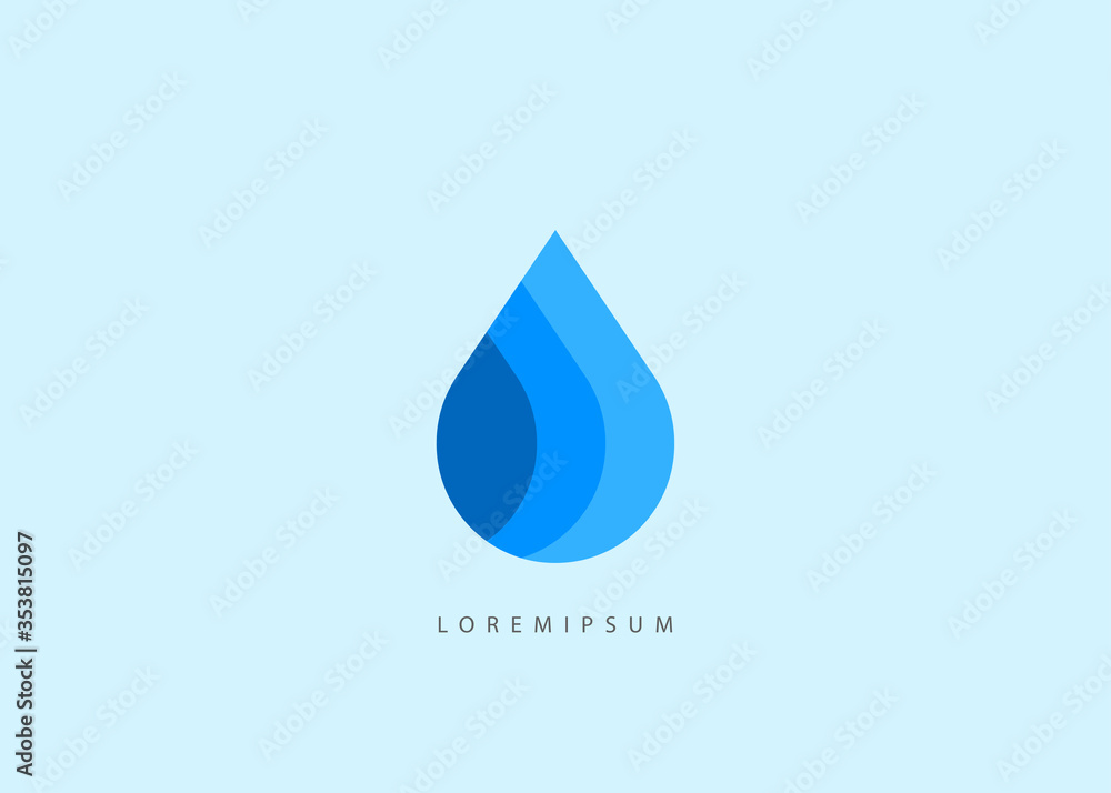 Water logo. Gradient water illustration Stock Vector | Adobe Stock