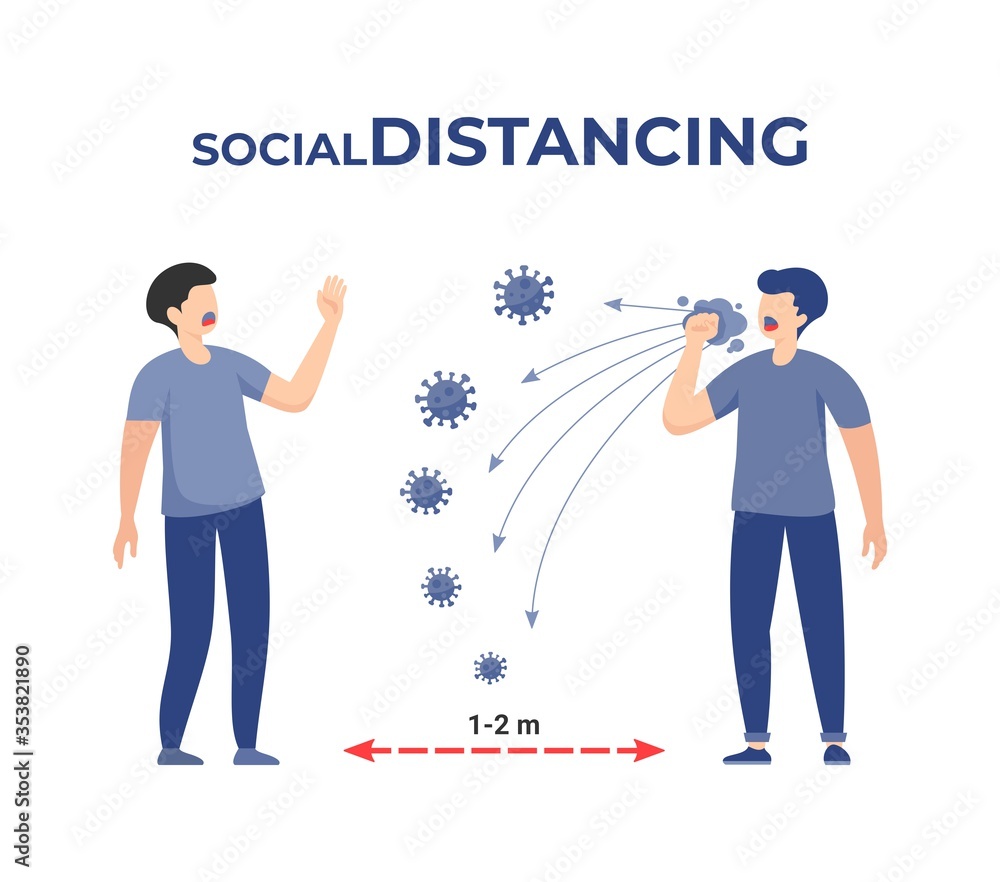 Two People Standing Apart