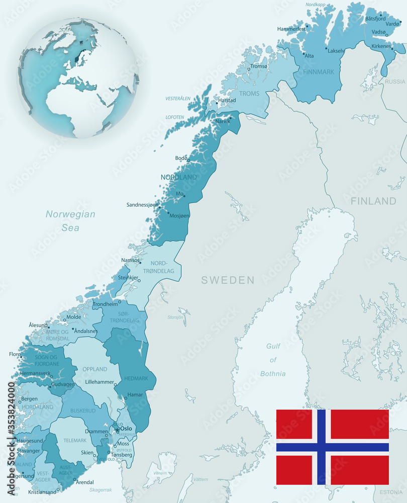 Norway Map Globr