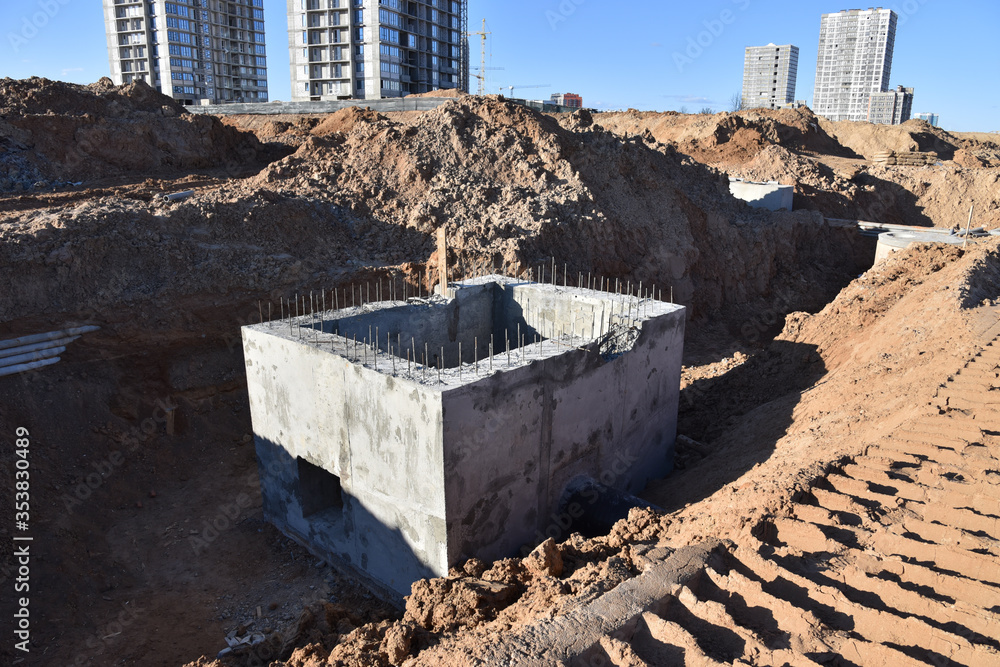 Construction of stormwater pits, sanitary sewer system distribution ...
