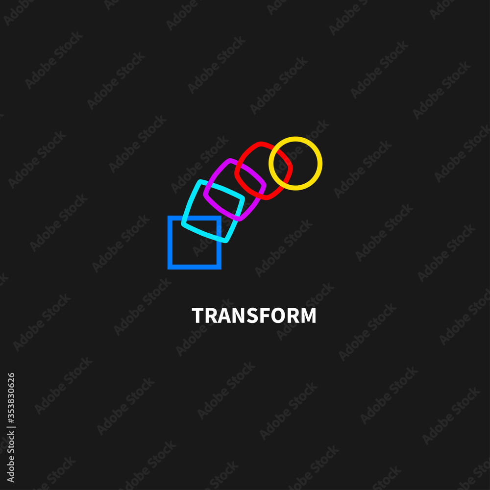 Change icon, transformation, evolution Stock Vector | Adobe Stock