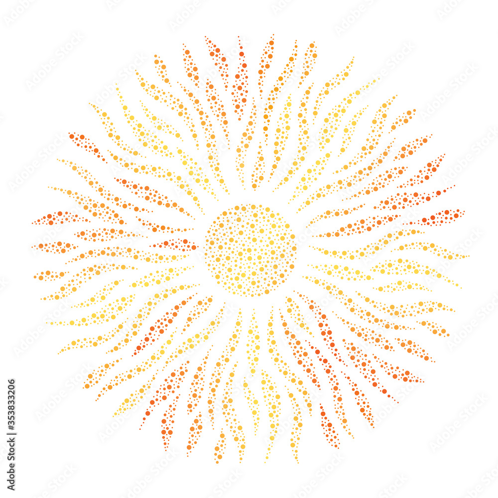 Dotted summer sun. Template for laser cut. Summer background. Stock ...