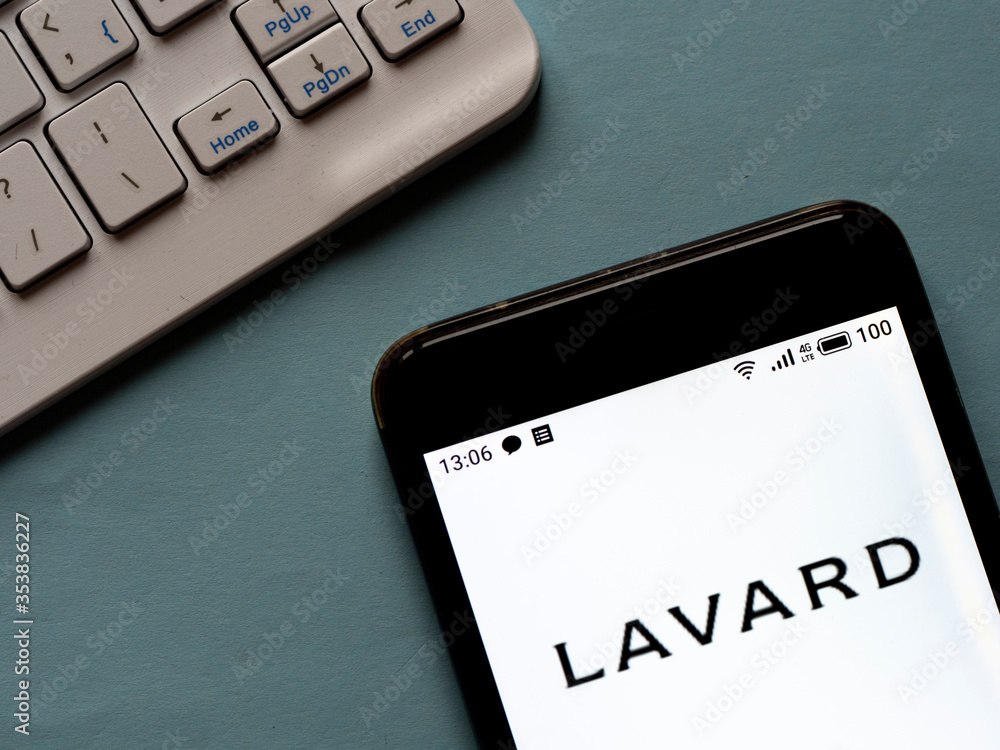 In this photo illustration e-commerce Lavard logo is seen displayed on ...