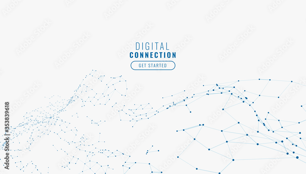 abstract white digital network connection lines background Stock Vector ...