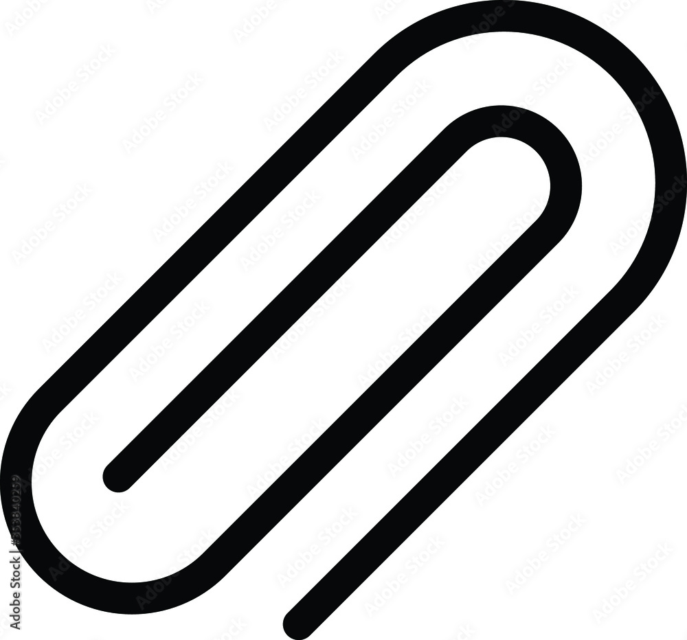 paperclip icon stroke isolated vector illustration Stock Vector | Adobe ...