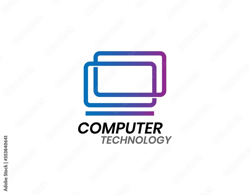 Logo of Computer with Modern Concept. Design with Unique and Simple ...