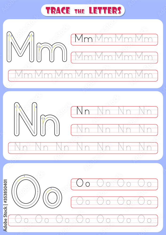 Alphabet letters Tracing Worksheet. ABC Activities and Exercises for ...