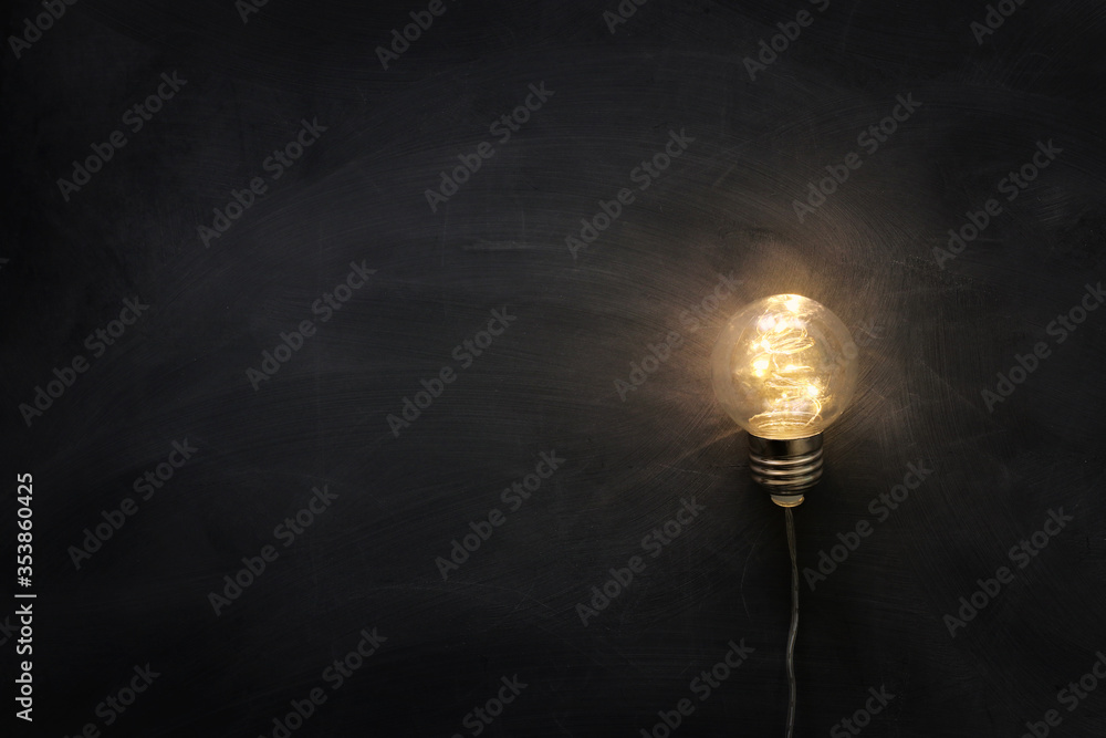 Education concept image. Creative idea and innovation. Light bulb as ...