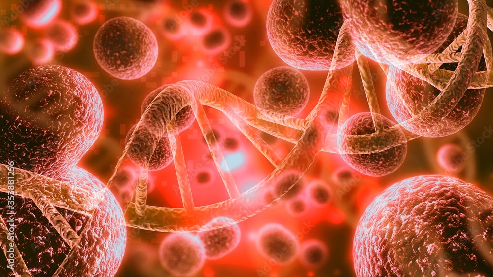 Human system cells molecular structure illustration Stock Photo | Adobe ...