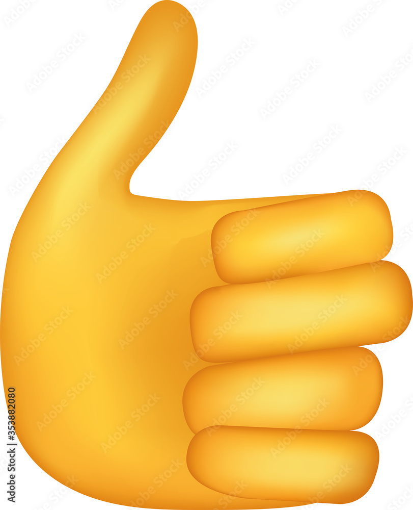 Vector emoji. Smiling emoji. Happy. Cute hand emoticon isolated on ...
