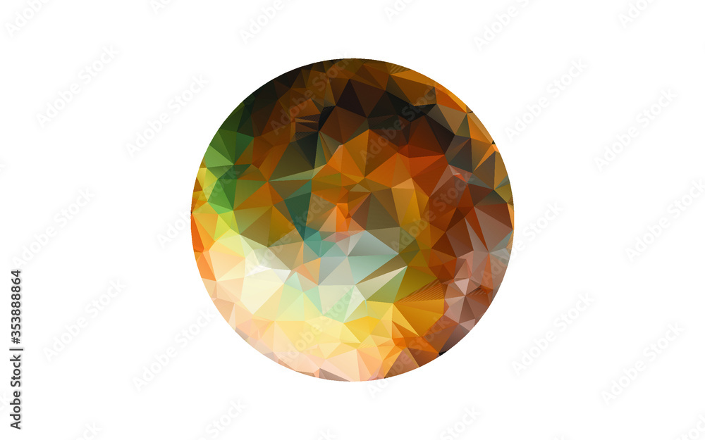 Planet. Triangle polygonal planet in solar system planet. Polygon ...