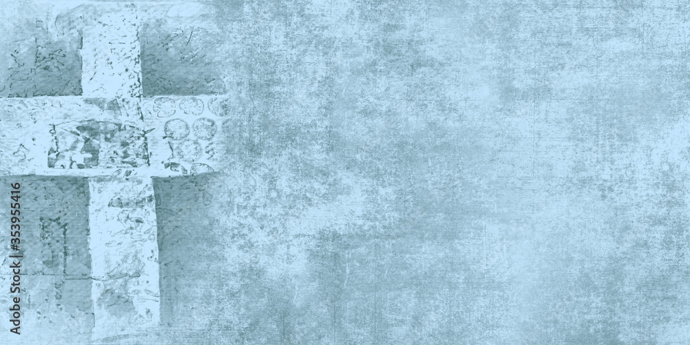 light blue cross art with grunge worship slide backdrop Stock ...