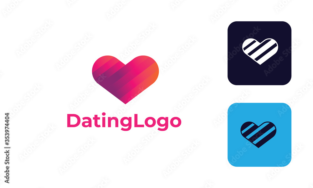 Dating Logo can for Icon Love app , logo heart -romance symbol - logo ...
