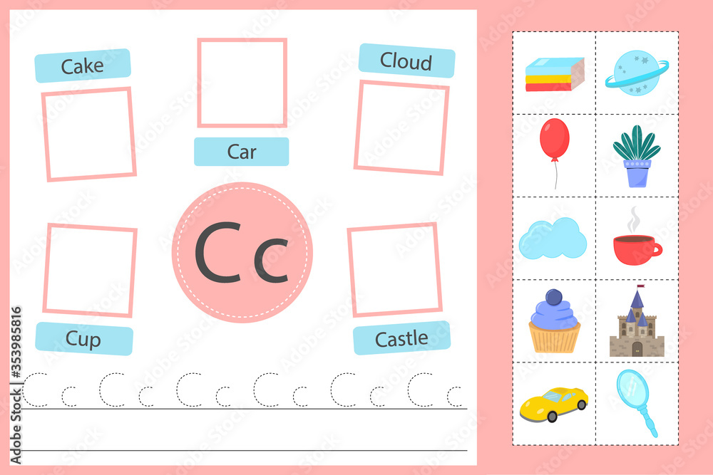 Alphabet tracing worksheet for preschool and kindergarten. Writing ...