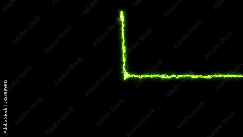 Energy heartbeat flatline. Seamlessly looping animation. EKG heart rate ...