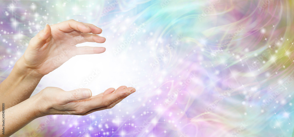 Feeling Healing Energy Between Hands - a pair of female hands with a ...