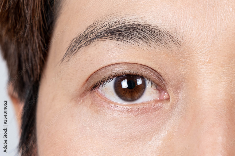 Beautiful female eyes Close up eye woman with natural makeup macro shot ...