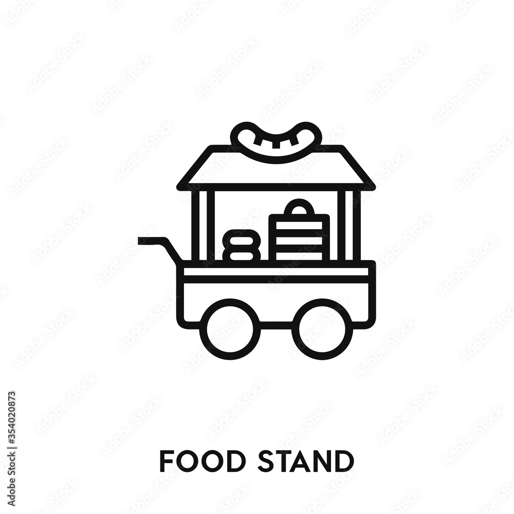 Fototapeta dla maluszka food stand icon vector. food stand sign symbol ...