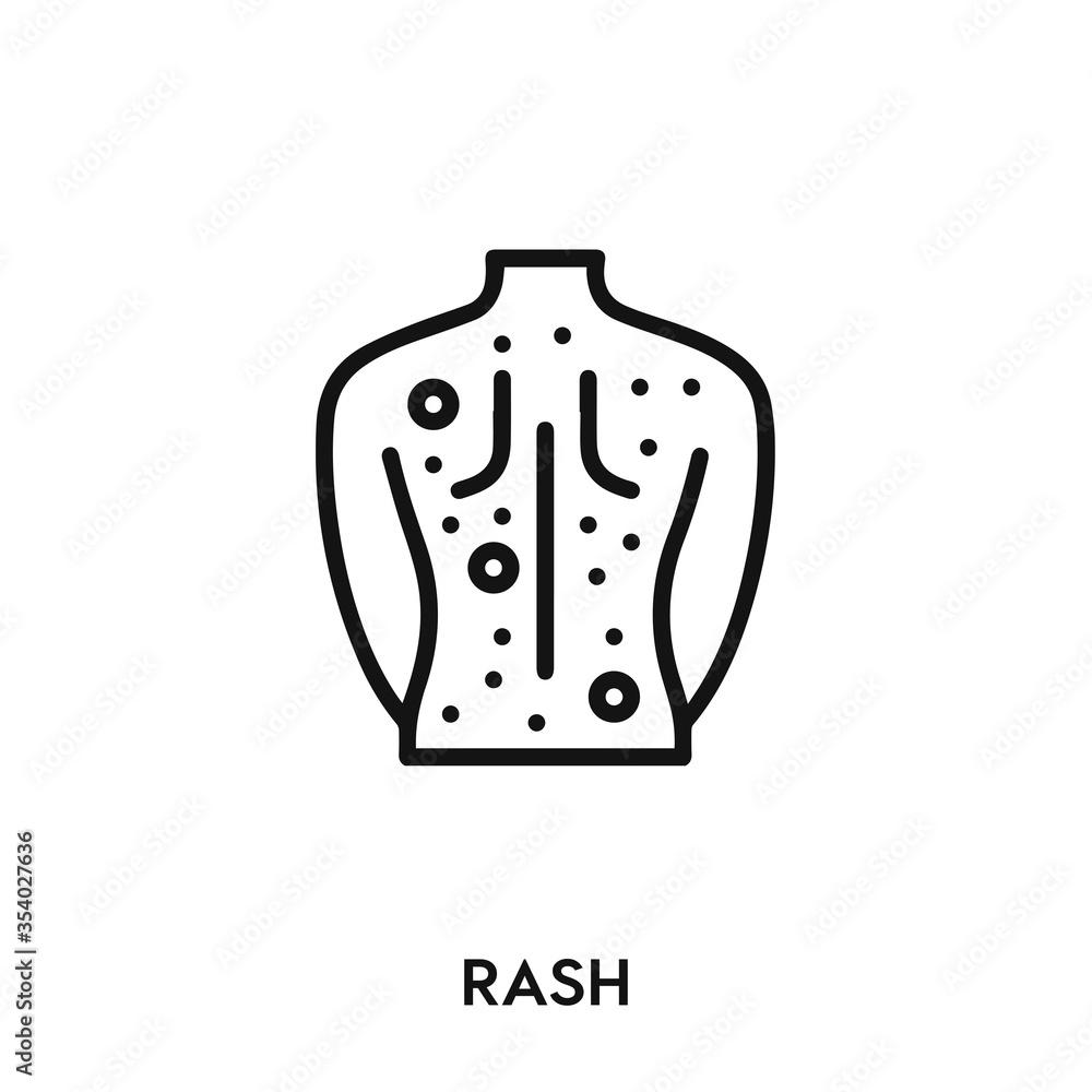rash icon vector. rash sign symbol. Stock Vector | Adobe Stock