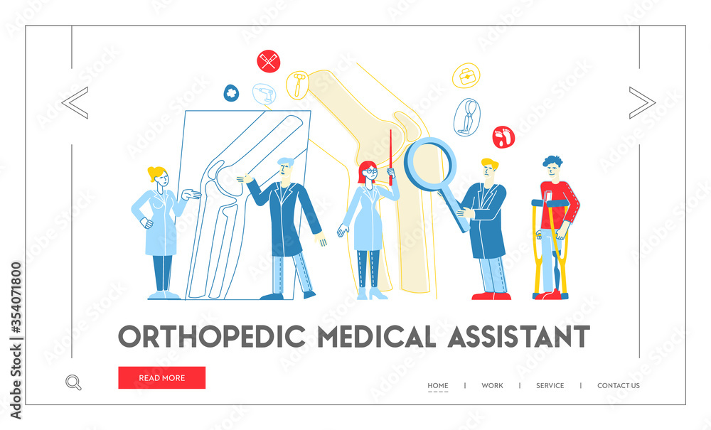 Orthopedics Concilium, Healthcare Landing Page Template. Doctor ...