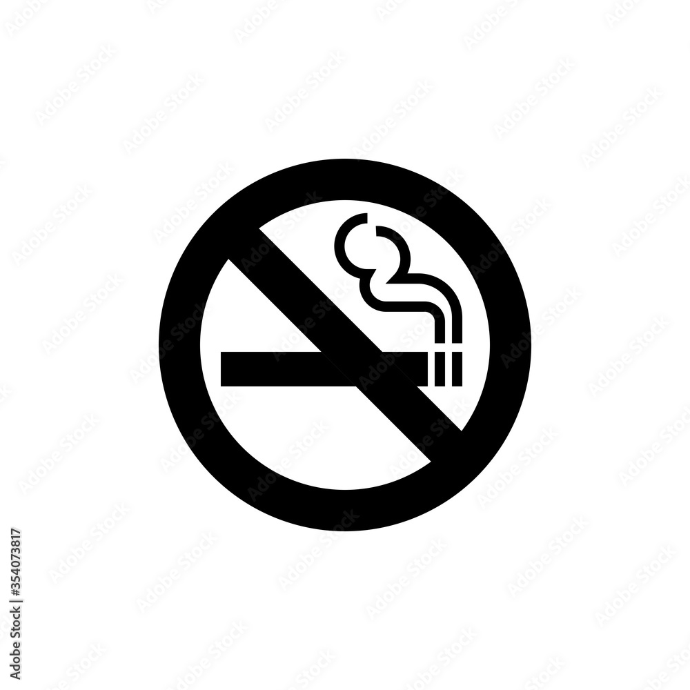 Symbol sign. Smoking pictogram, smoking sign Stock Illustration | Adobe ...