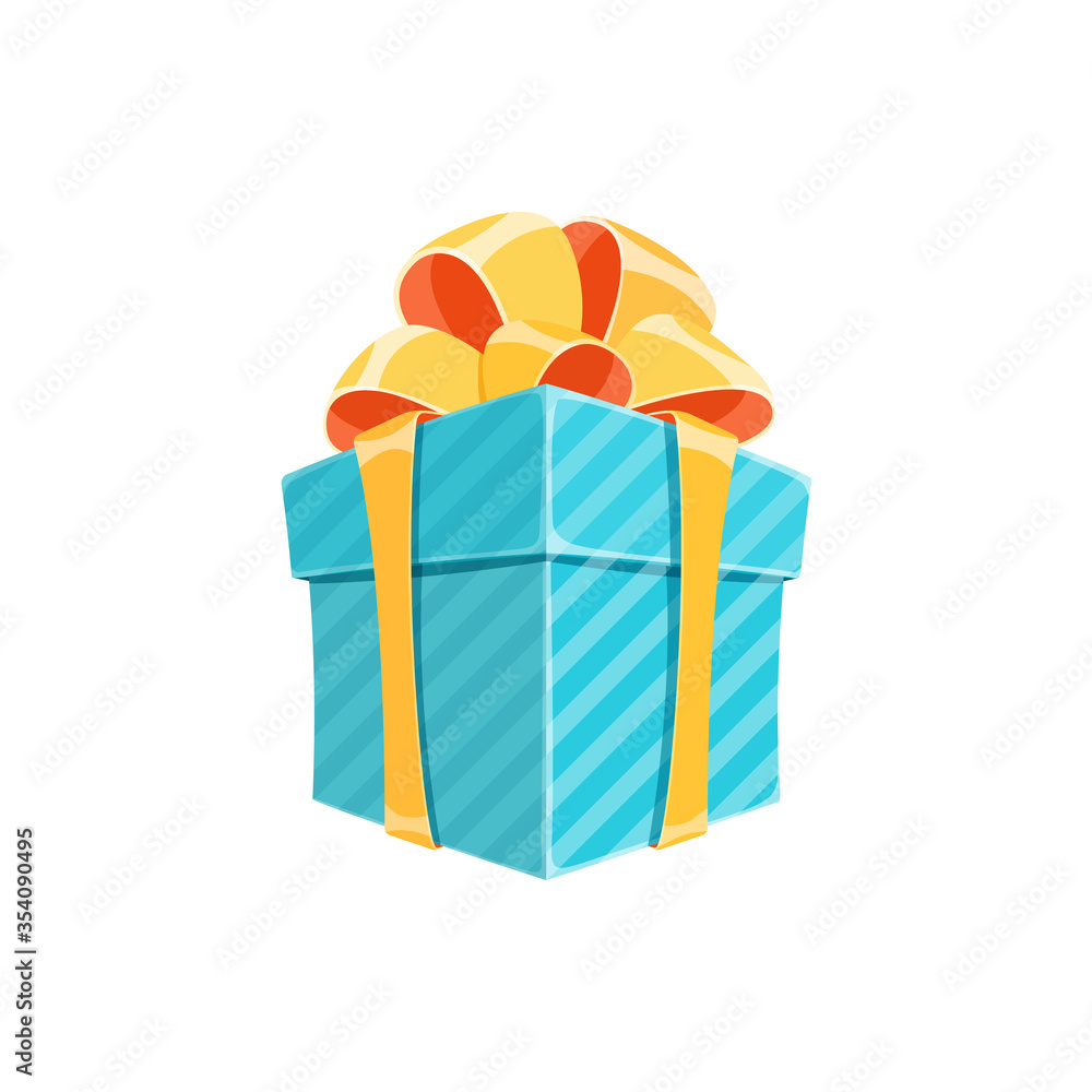 Surprise gift box or birthday present cartoon vector illustration ...