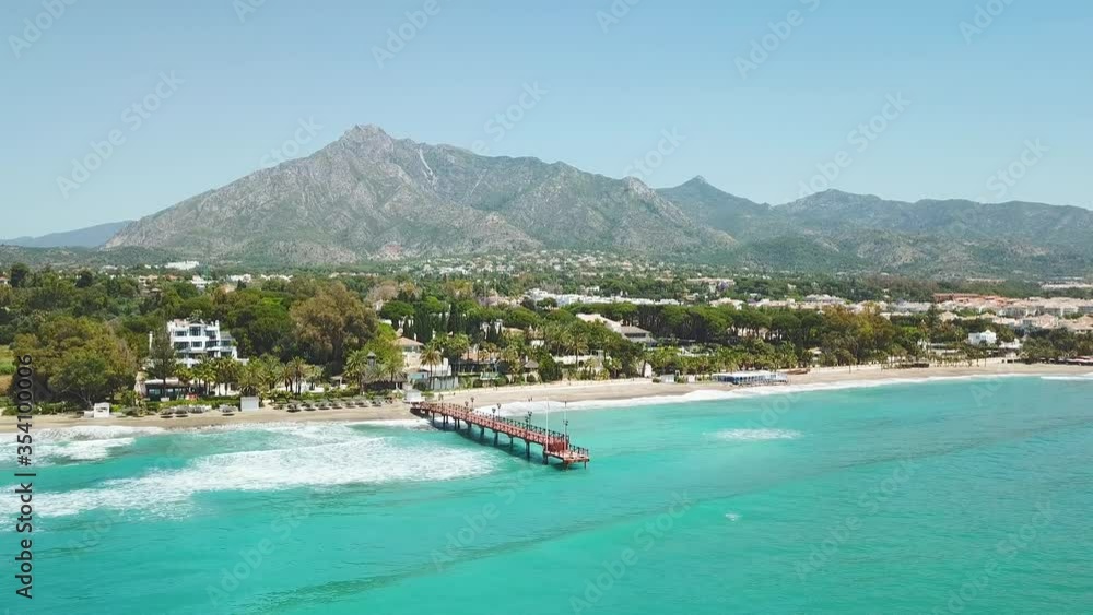 Vídeo do Stock: Beautiful and unique cinematic aerial view of luxury ...