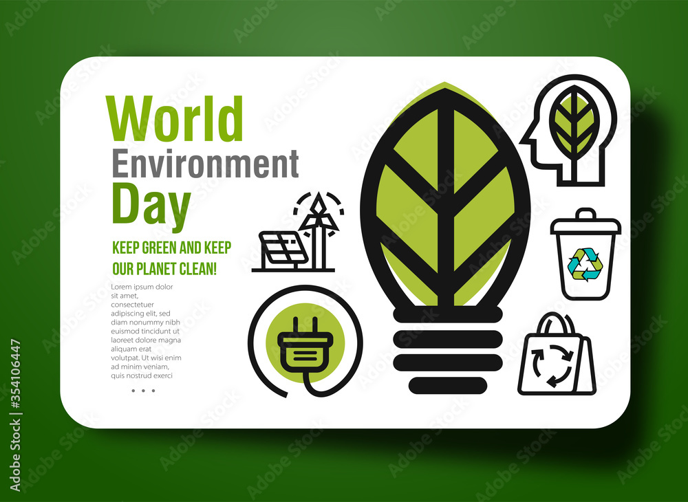 World environment day concept.Green earth of eco friendly city Save the ...