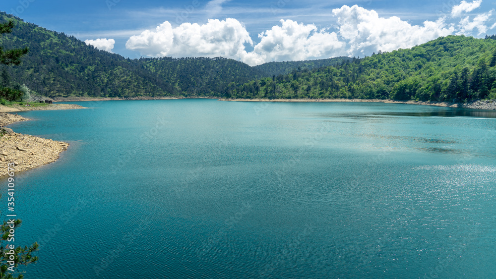 Genoa, Italy. The Gorzente lakes are a group of three artificial ...