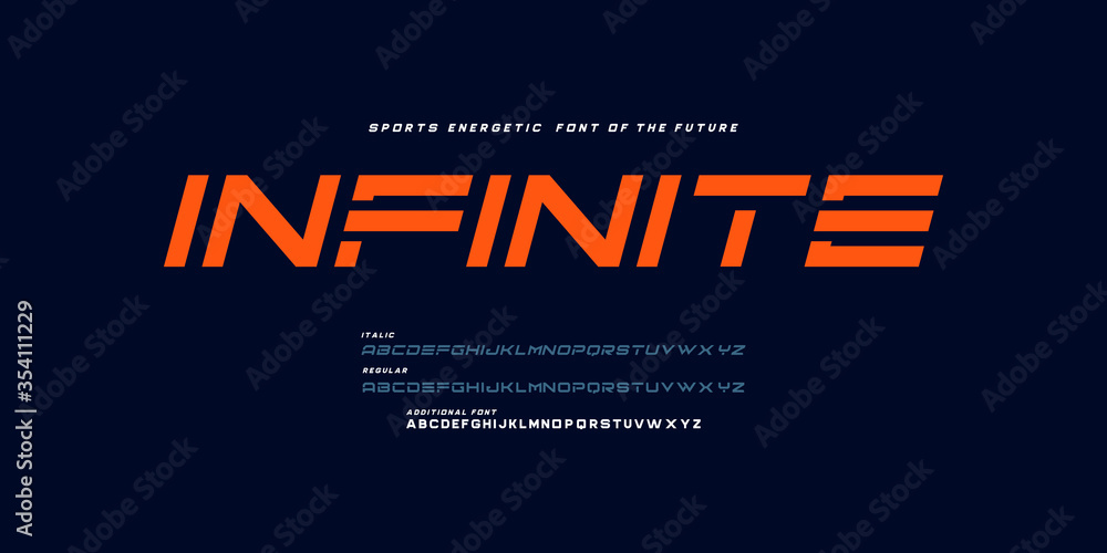 Sport Modern bold Alphabet Font.Typeface regular and italic style fonts ...