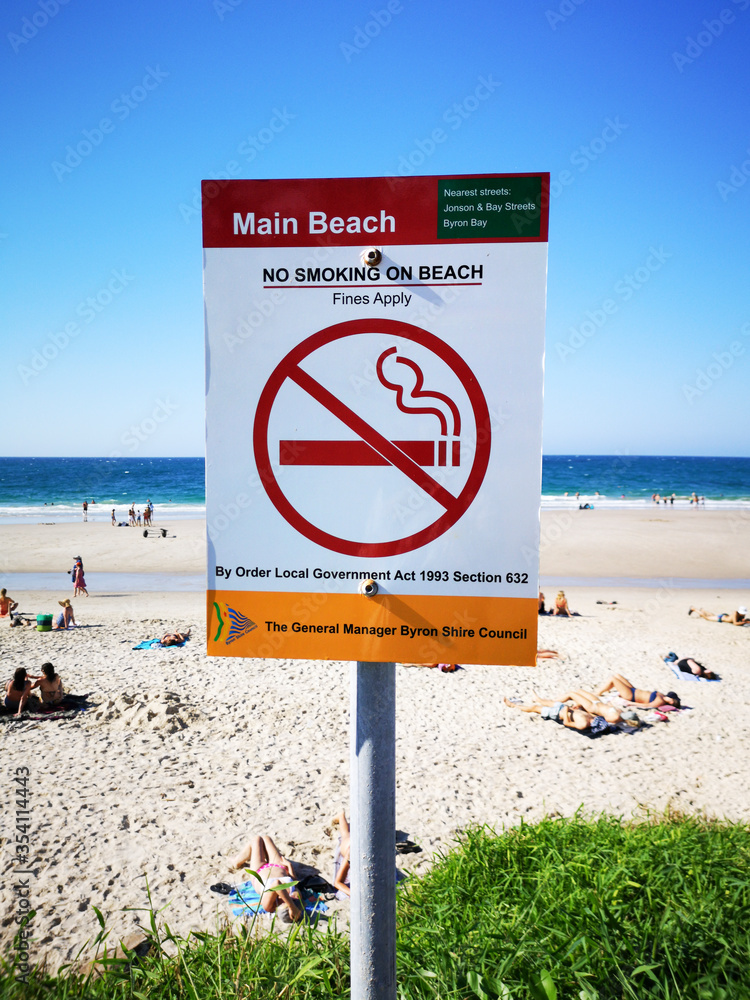 Gold Coast, Australia: March 23, 2019: No Smoking on the Beach ...