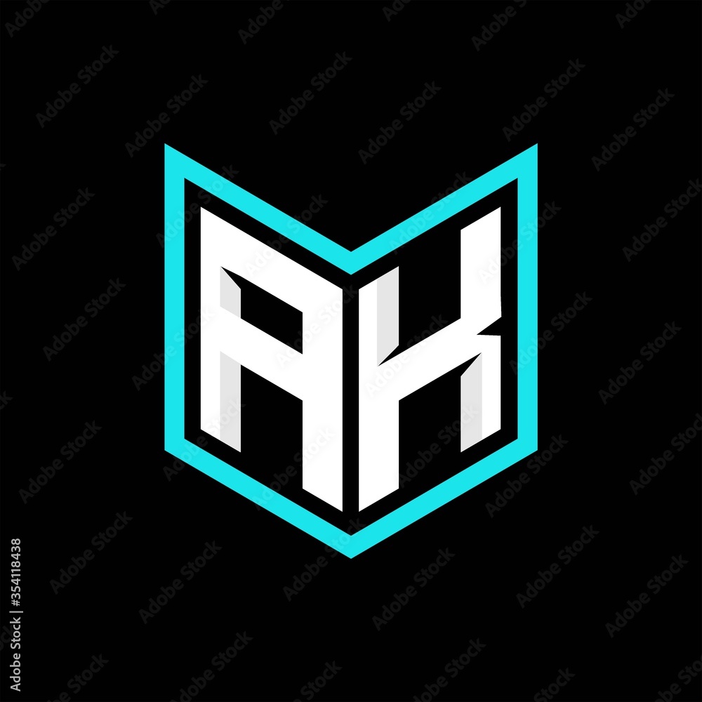 AK initial logo monogram designs modern templates. Stock Vector | Adobe ...