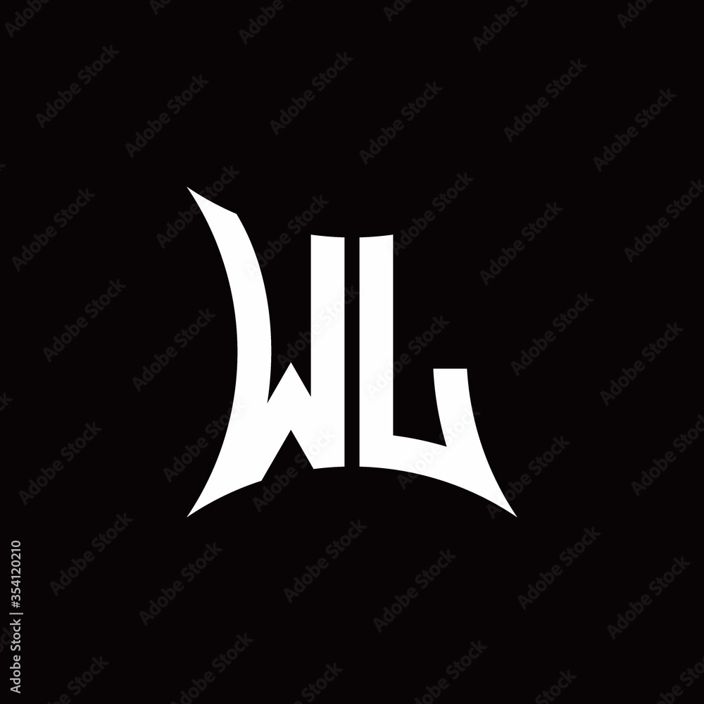 WL monogram logo with sharped shape design template Stock Vector ...