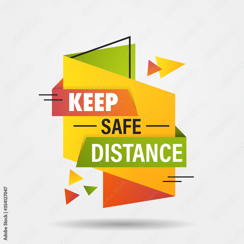 keep safe distance sticker open again after coronavirus quarantine over ...