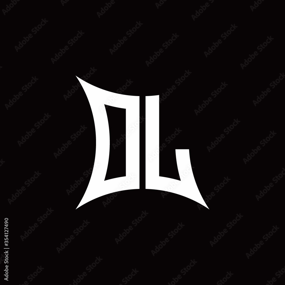 OL monogram logo with sharped shape design template Stock Vector ...