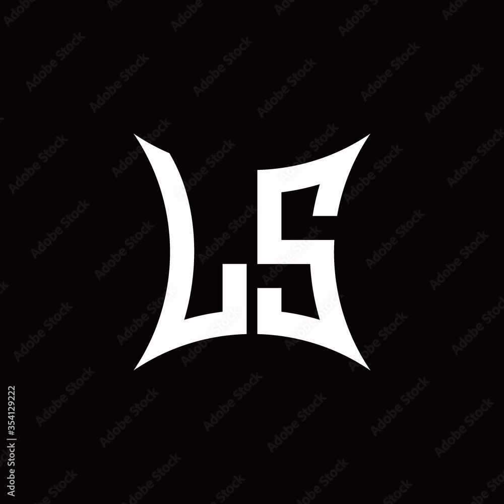 LS monogram logo with sharped shape design template Stock Vector ...