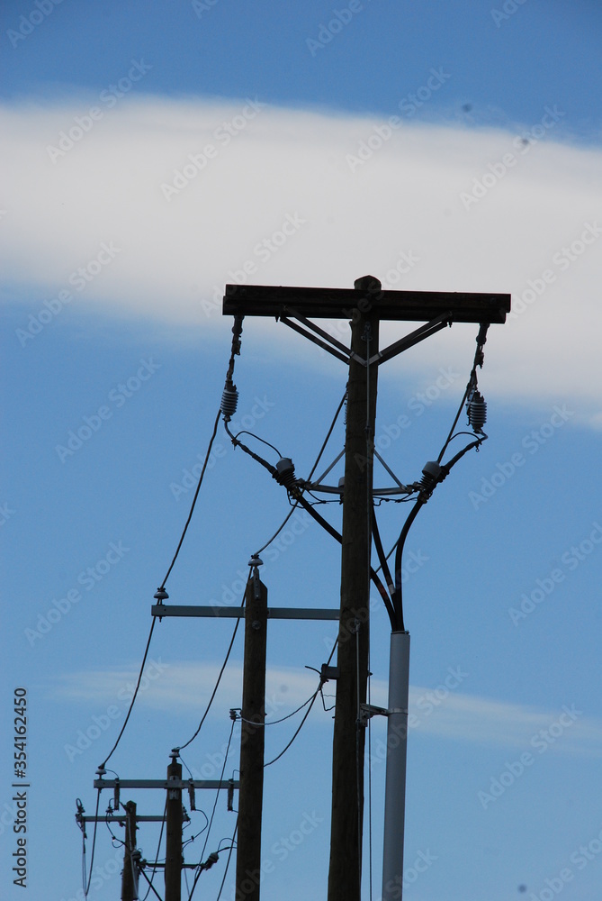 high voltage power lines Stock Photo | Adobe Stock
