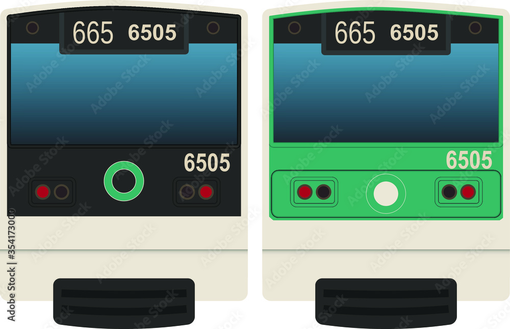 Vektorová grafika „Paris subway trains (operated by RATP), two models ...