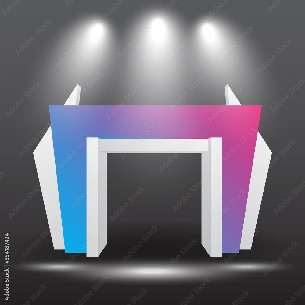 exhibition stand Gate entrance for mock up event display with ...