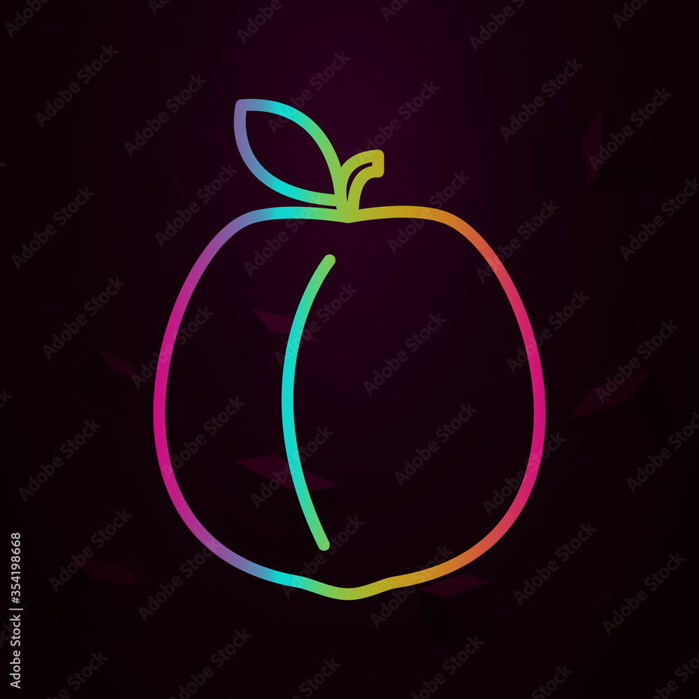 apricot outline nolan icon Simple thin line, outline vector of fruit icons for ui and ux ...