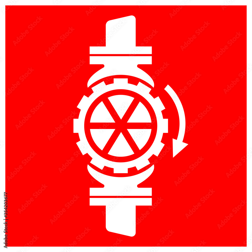 Sprinkler Stop Valve Symbol Sign, Vector Illustration, Isolate On White ...