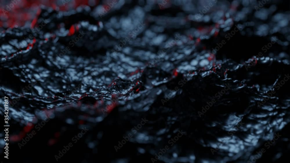 Vidéo Stock Dark blue liquid sludge waves background video. Water ...