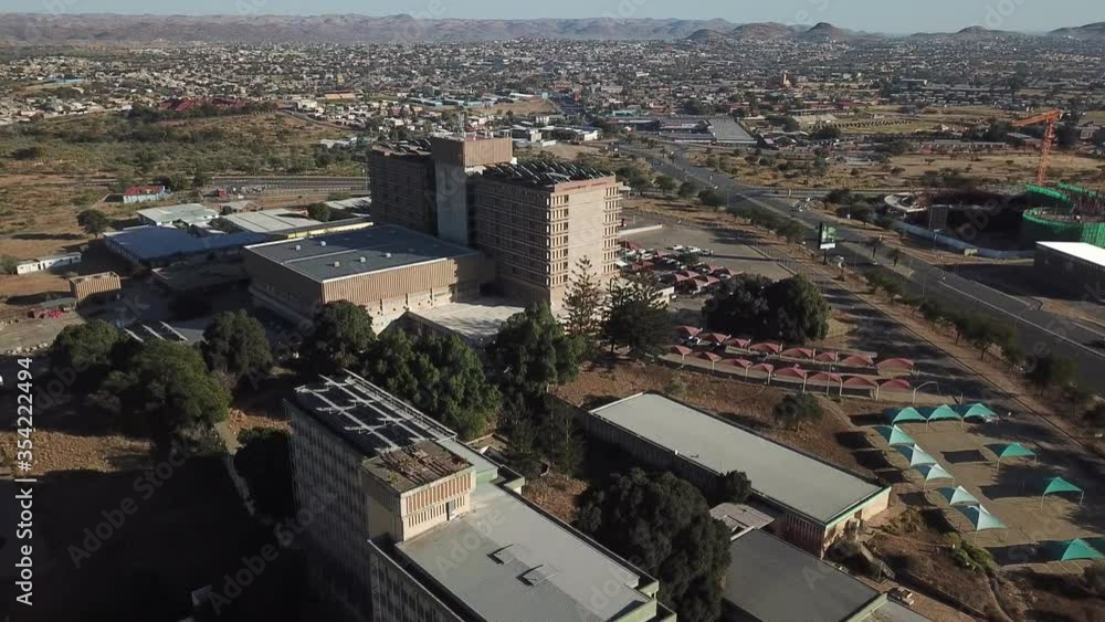 4K aerial drone summer sunny day video of Windhoek Katutura suburb ...