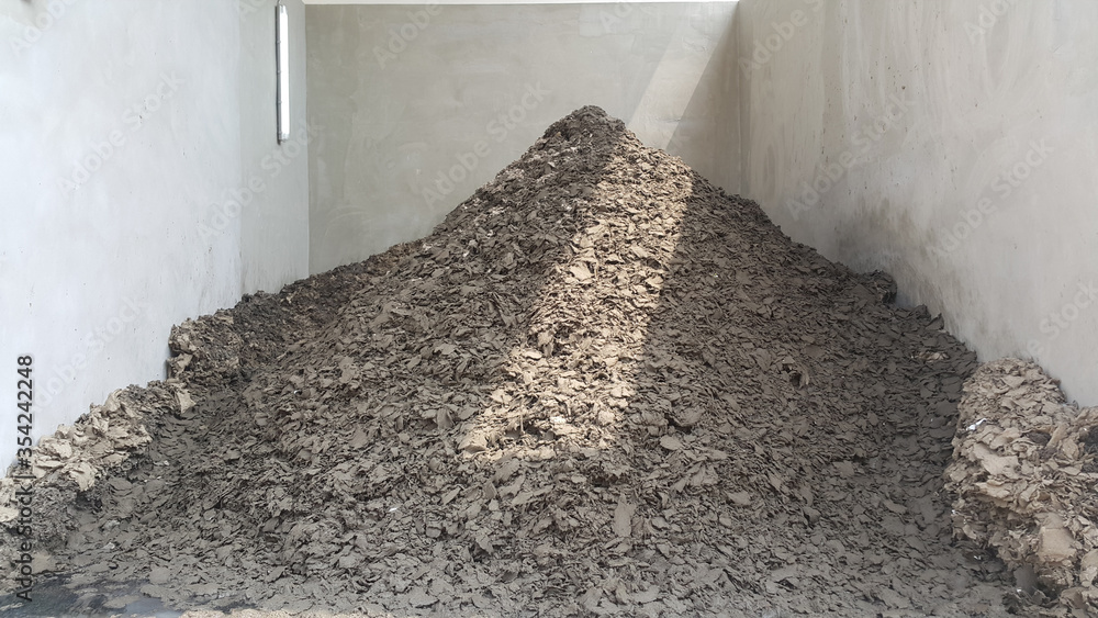 Wast sludge mud from effluent treatment Stock Photo | Adobe Stock